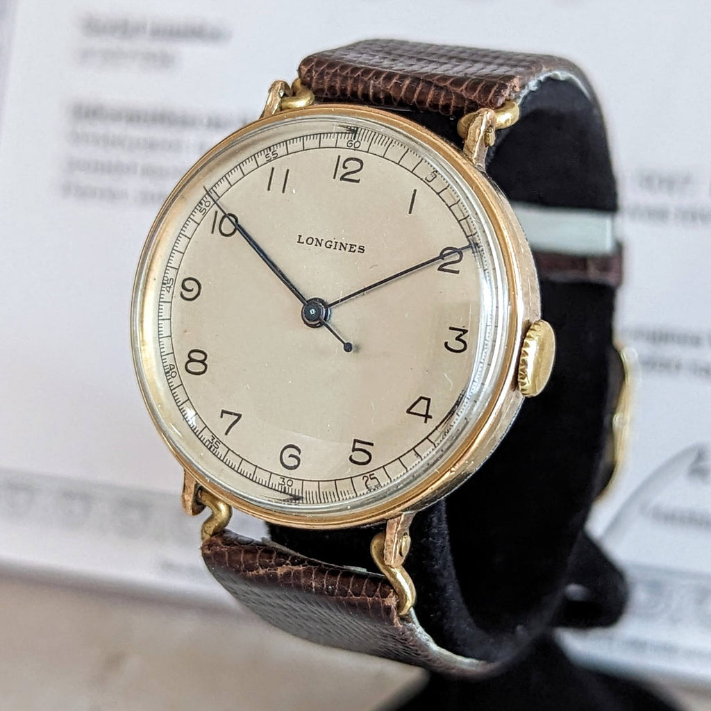 1942 LONGINES Mechanical Wristwatch Ref. 5017 Flexible Lugs Vintage Wa ...