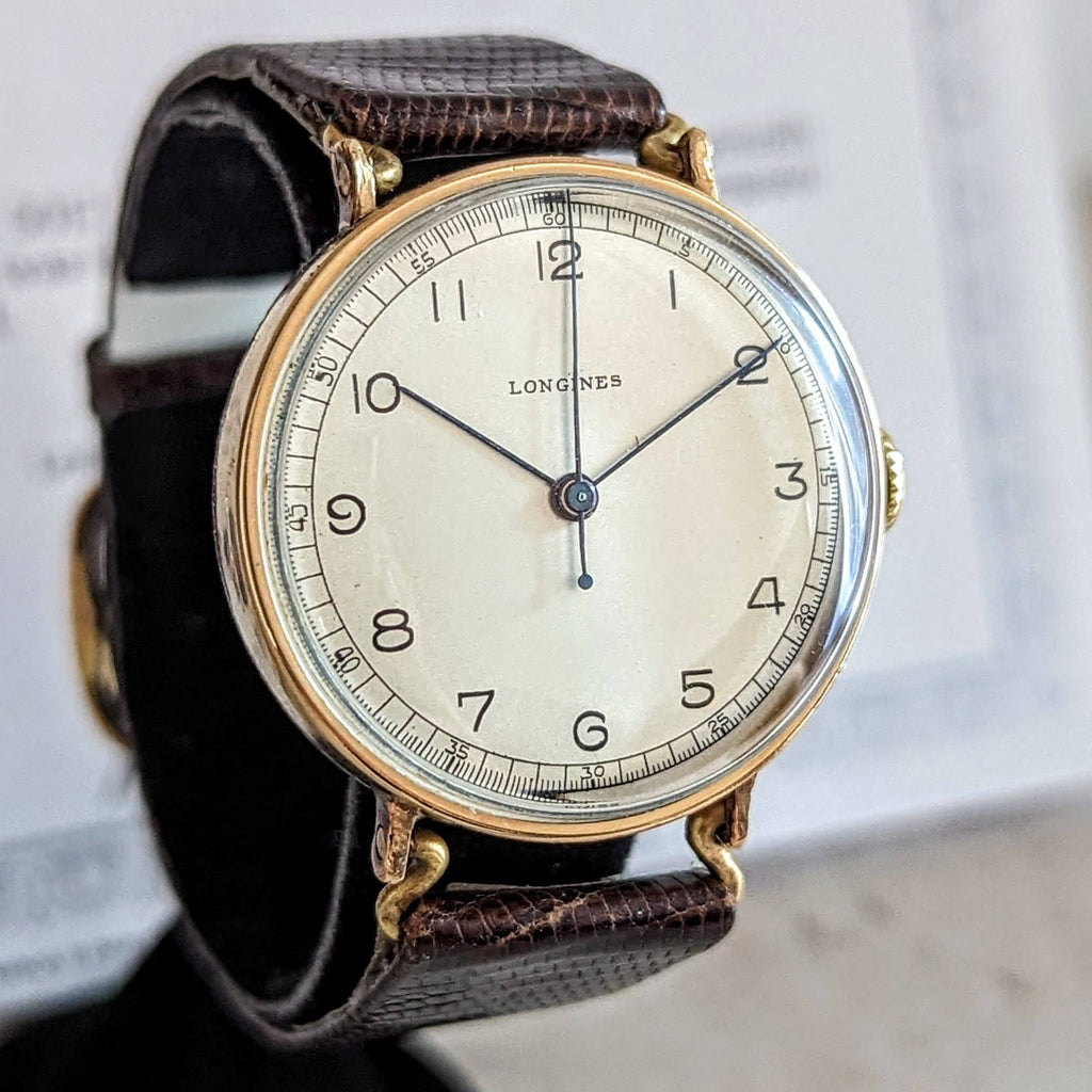 1942 LONGINES Mechanical Wristwatch Ref. 5017 Flexible Lugs Vintage Wa ...