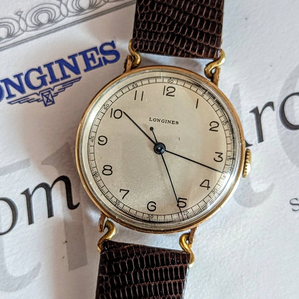 1942 LONGINES Mechanical Wristwatch Ref. 5017 Flexible Lugs Vintage Wa ...