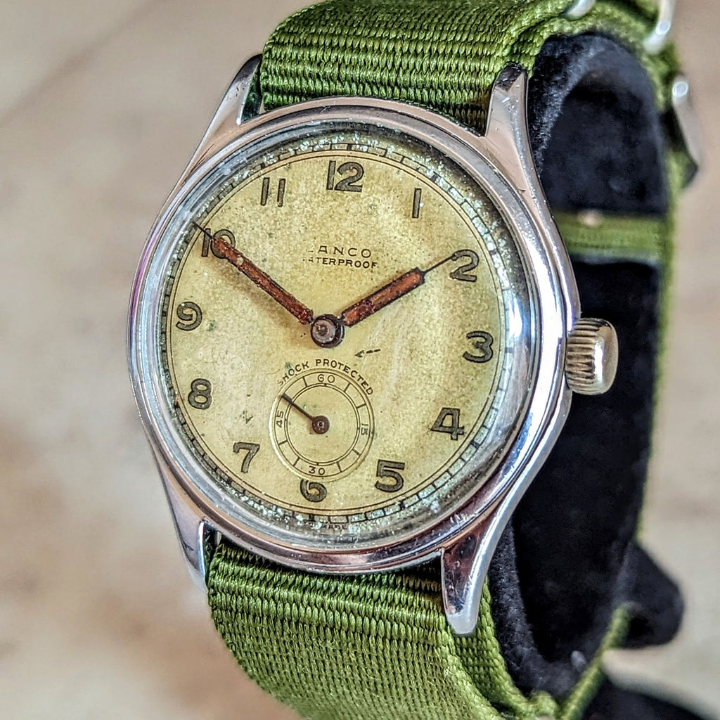 LANCO Waterproof Watch 15 Rubis Cal. 1022 ShockProtected Military Styl ...