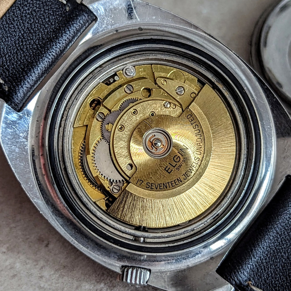 ELGIN Diver Automatic Wristwatch Day/Date Ref. WH103 Cal. FHF 909 Swis – SECOND HAND HOROLOGY