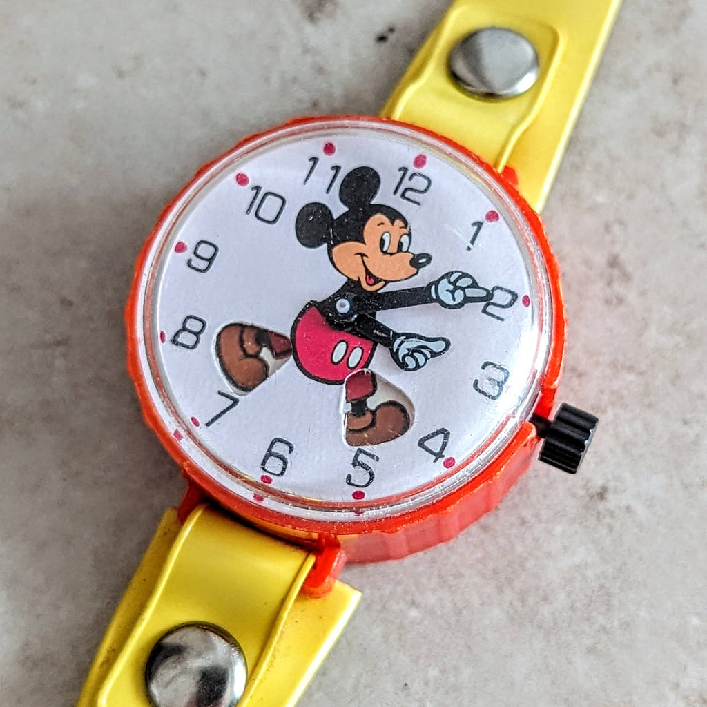 MICKEY MOUSE Toy Wristwatch by MARX Toys Animated Legs Mechanical Watc ...