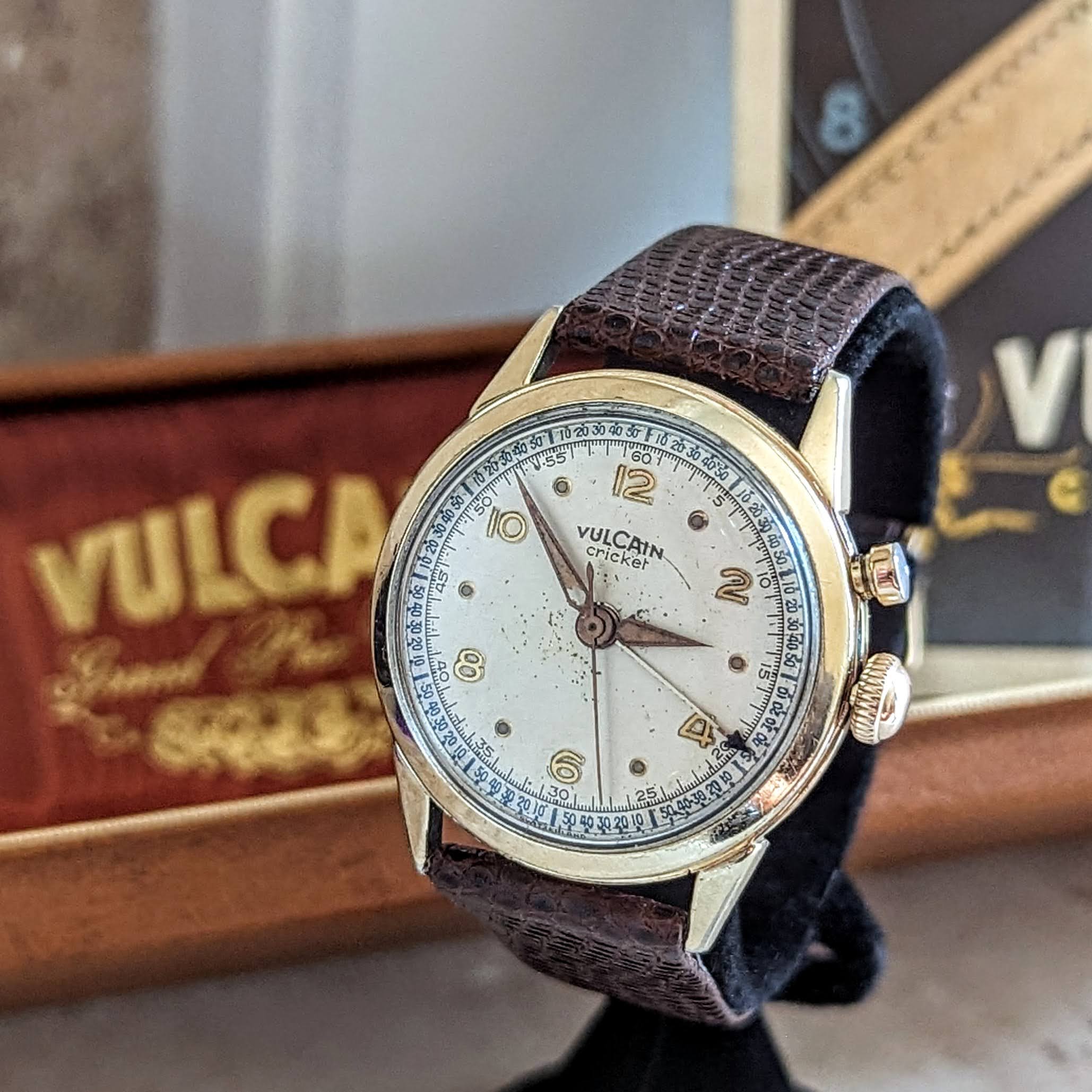 VULCAIN Cricket Alarm Wristwatch 17 Jewels Cal. 120 Swiss Made Vintage ...