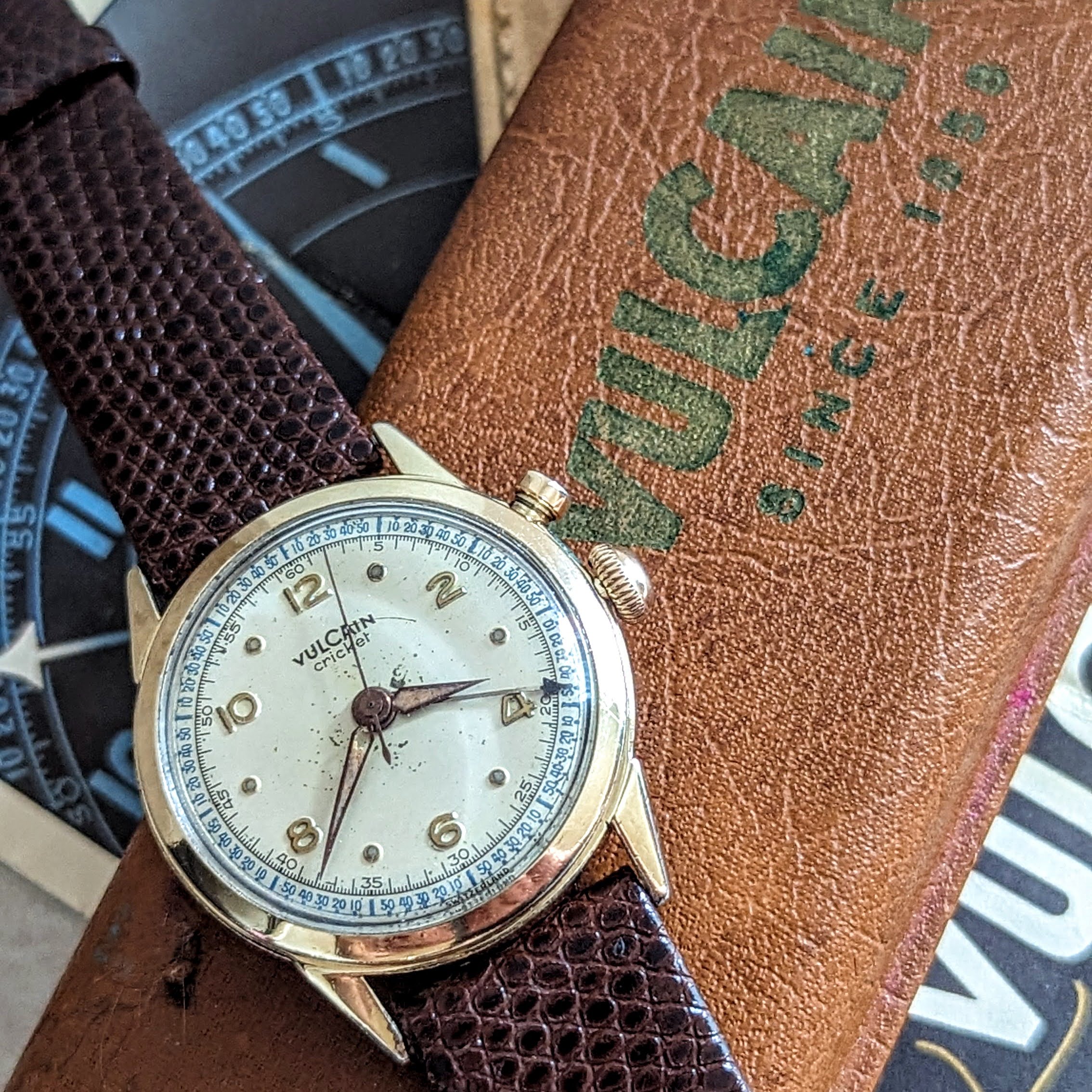 VULCAIN Cricket Alarm Wristwatch 17 Jewels Cal. 120 Swiss Made Vintage ...