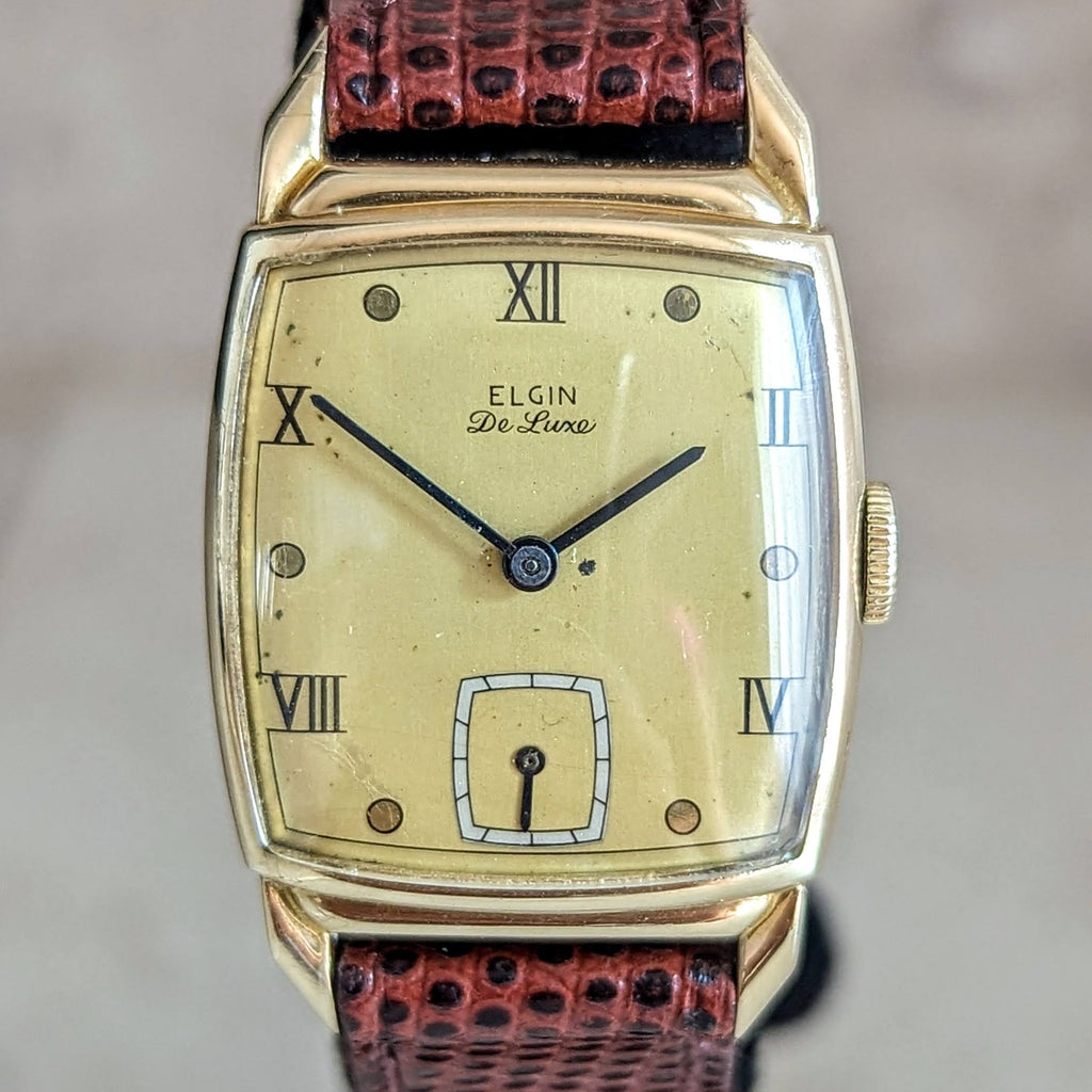 1946 ELGIN DeLuxe Watch 17 Jewels Grade 558 U.S.A. Vintage Wristwatch ...