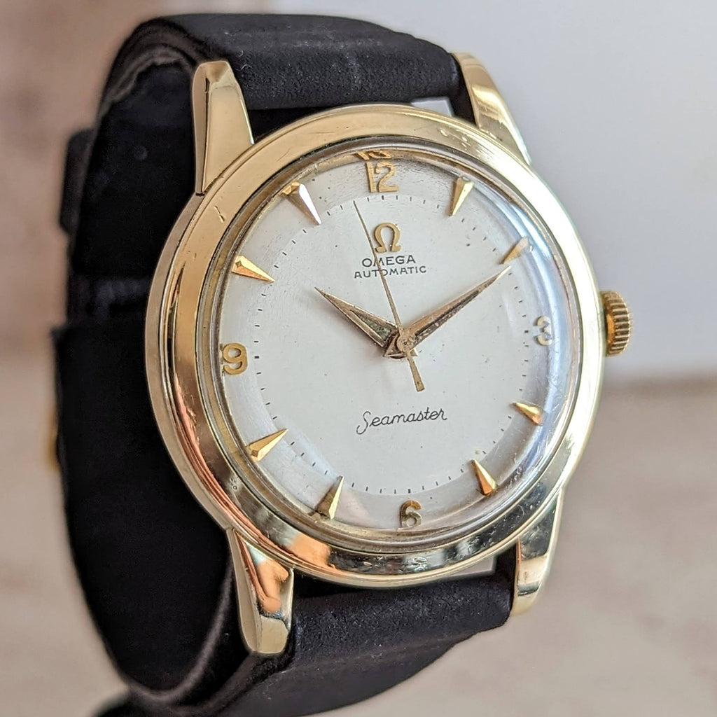 1958 OMEGA Seamaster Automatic Wristwatch Cal. 500 14K G.F. Vintage Wa ...