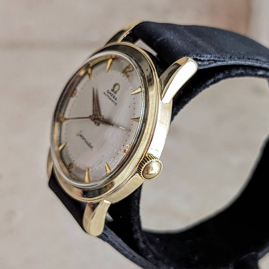 1958 OMEGA Seamaster Automatic Wristwatch Cal. 500 14K G.F. Vintage Wa ...