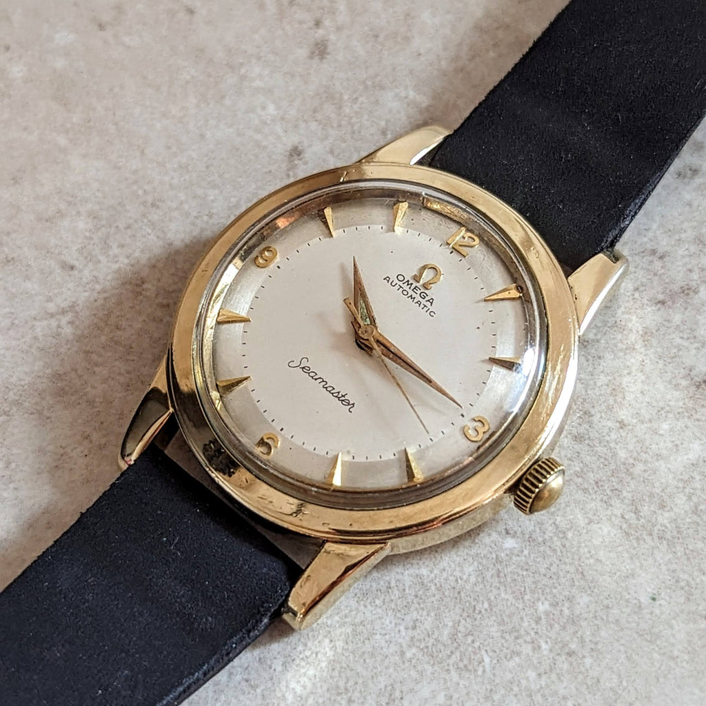 1958 OMEGA Seamaster Automatic Wristwatch Cal. 500 14K G.F. Vintage Wa ...