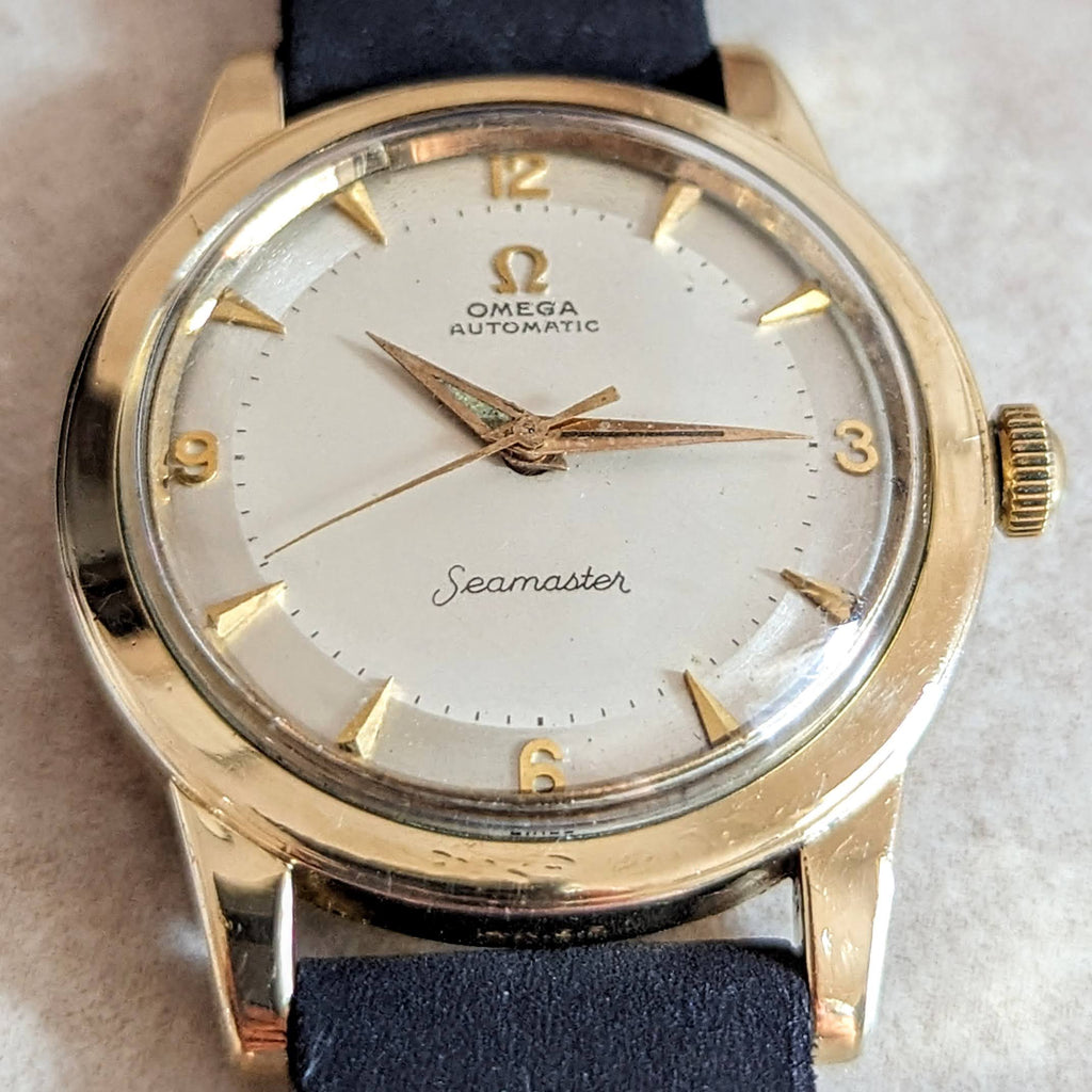 1958 OMEGA Seamaster Automatic Wristwatch Cal. 500 14K G.F. Vintage Wa ...