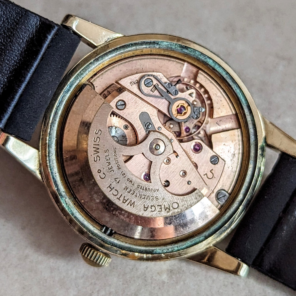 1958 OMEGA Seamaster Automatic Wristwatch Cal. 500 14K G.F. Vintage Wa ...