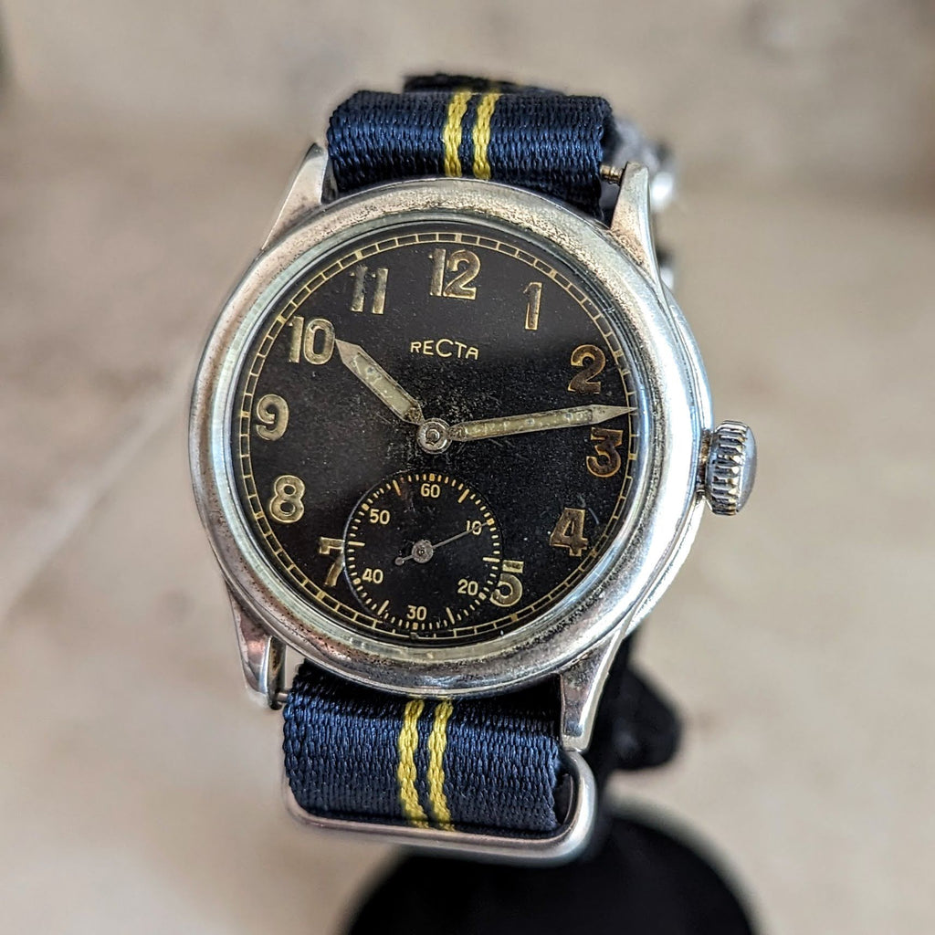 1940s RECTA Military DH Wristwatch Vintage German Army WWII Watch ...