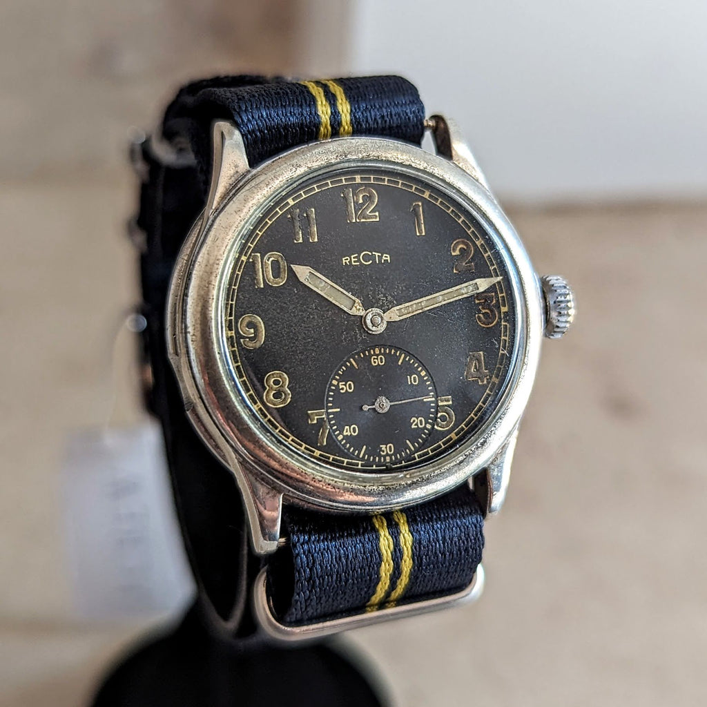1940s RECTA Military DH Wristwatch Vintage German Army WWII Watch ...