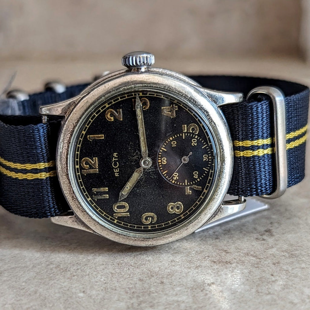 1940s RECTA Military DH Wristwatch Vintage German Army WWII Watch ...