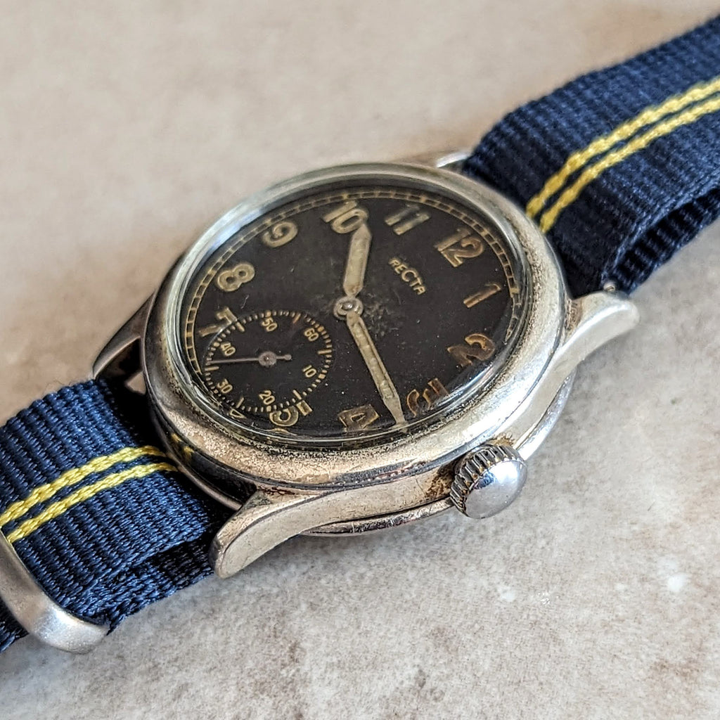 1940s RECTA Military DH Wristwatch Vintage German Army WWII Watch ...