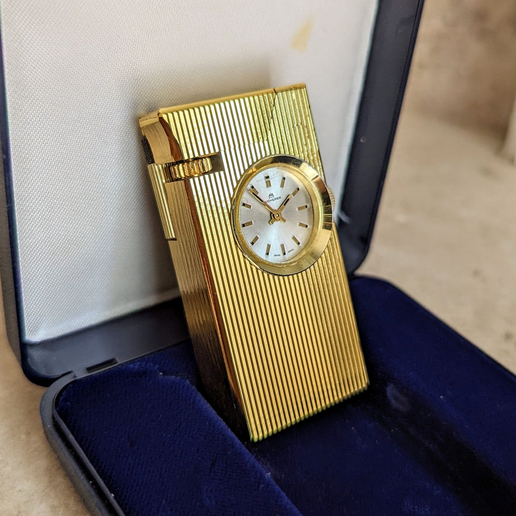 Vintage BUCHERER Clock-Ligther Swiss Made Mechanical Watch 17 Jewels ...