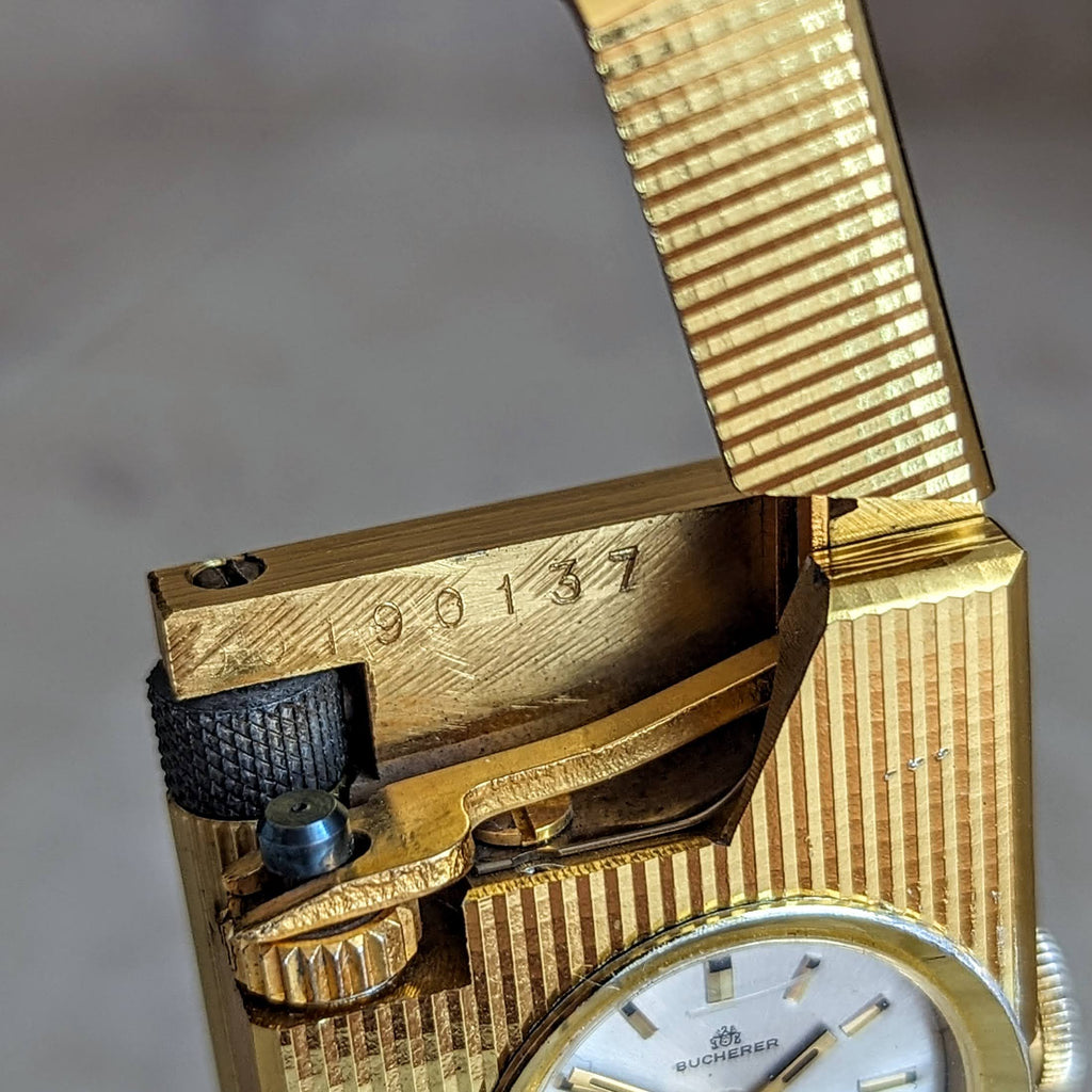 Vintage BUCHERER Clock-Ligther Swiss Made Mechanical Watch 17 Jewels ...
