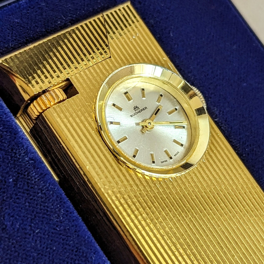 Vintage BUCHERER Clock-Ligther Swiss Made Mechanical Watch 17 Jewels ...