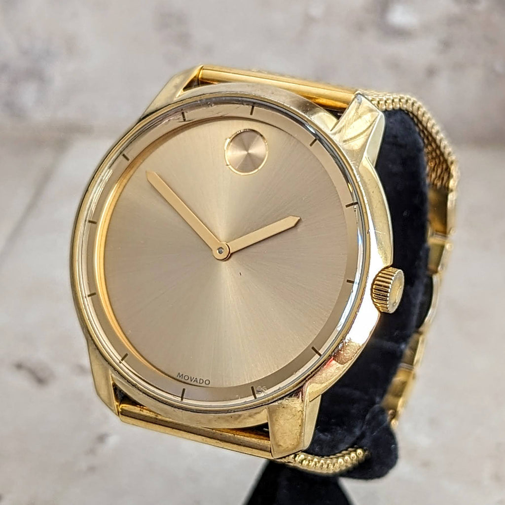 MOVADO BOLD Watch Gold Tone Case 44mm Wristwatch Ref. MB.01.1.34.6202 ...