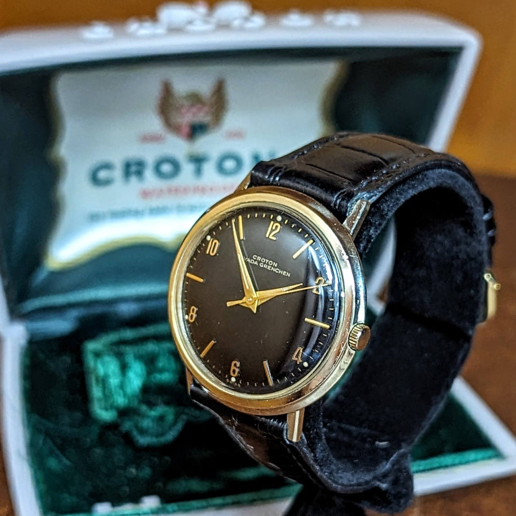 Buy 1960s Croton Nivada Grenchen Aquamatic Watch – SECOND HAND HOROLOGY