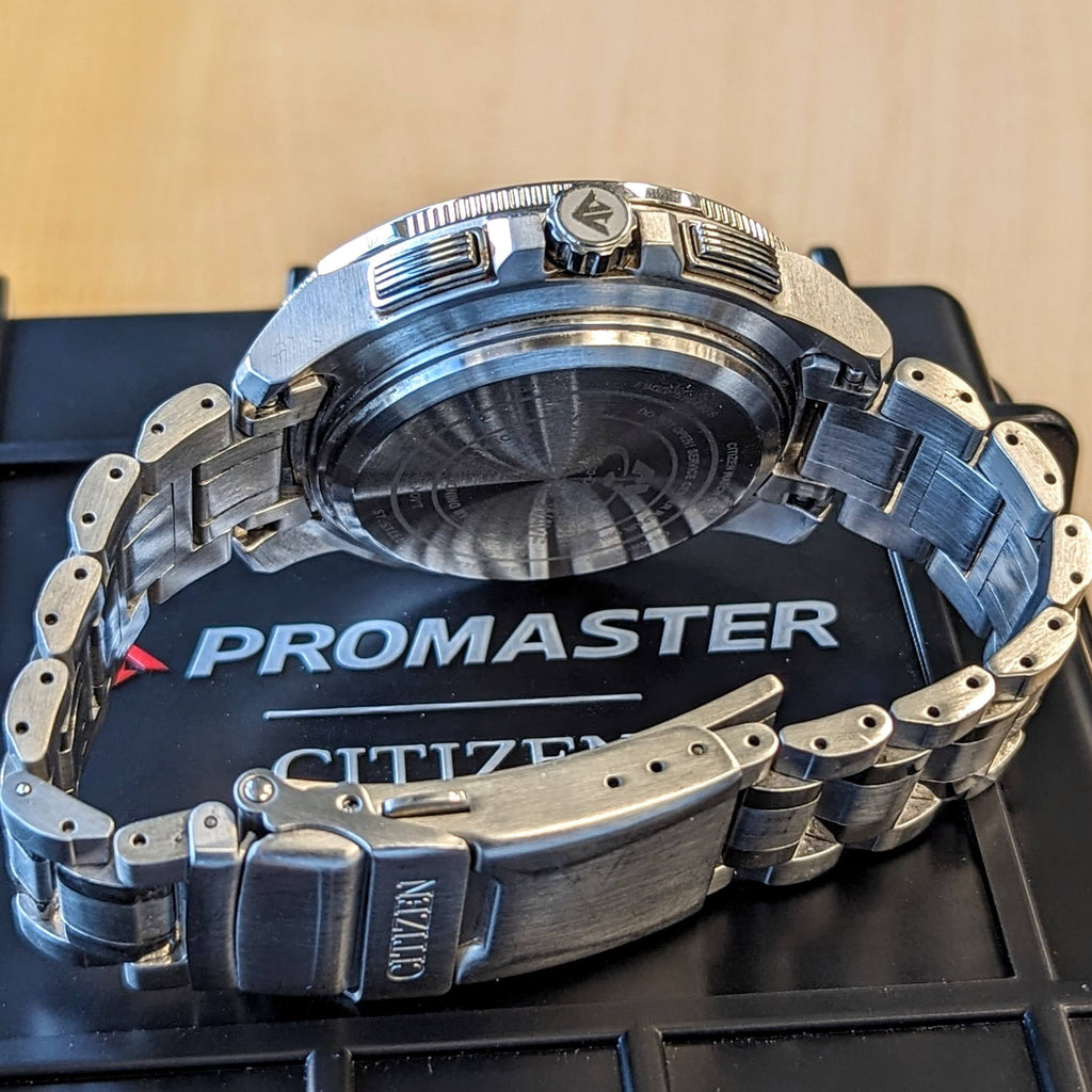 CITIZEN Promaster Navihawk GPS Satellite Wave Wristwatch Eco-Drive Chr ...