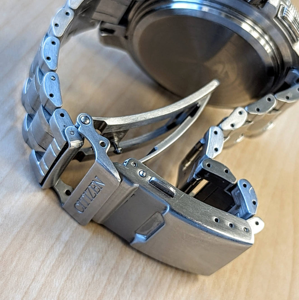 CITIZEN Promaster Navihawk GPS Satellite Wave Wristwatch Eco-Drive Chr ...