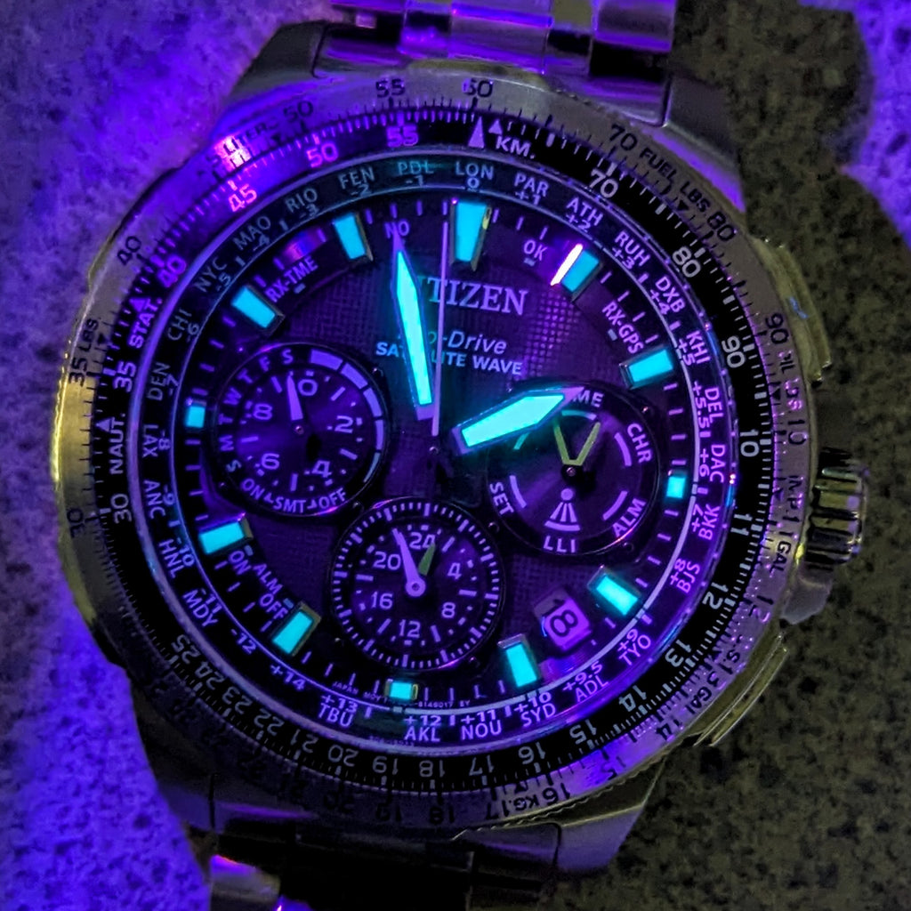 CITIZEN Promaster Navihawk GPS Satellite Wave Wristwatch Eco-Drive Chr ...