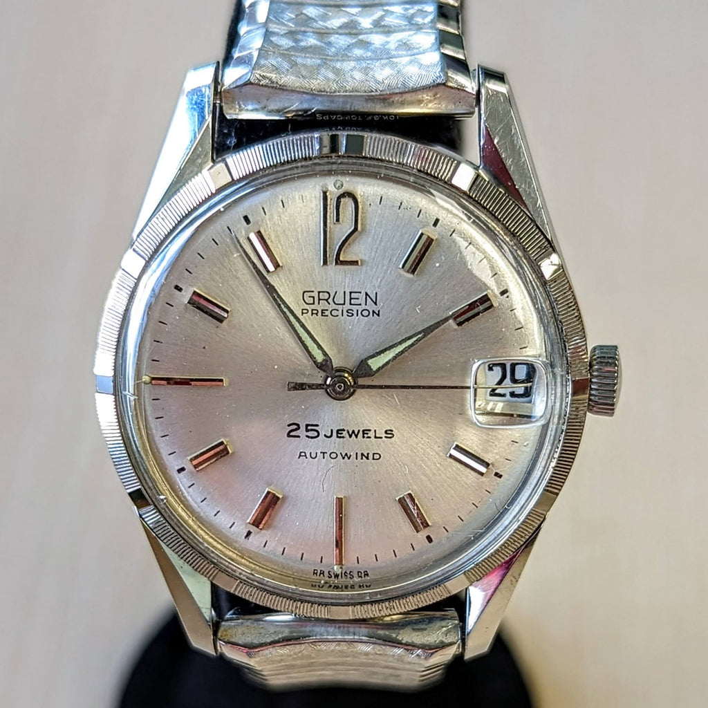 1960's GRUEN Precision Autowind Wristwatch 25 Jewels Cal. 712CA Swiss ...