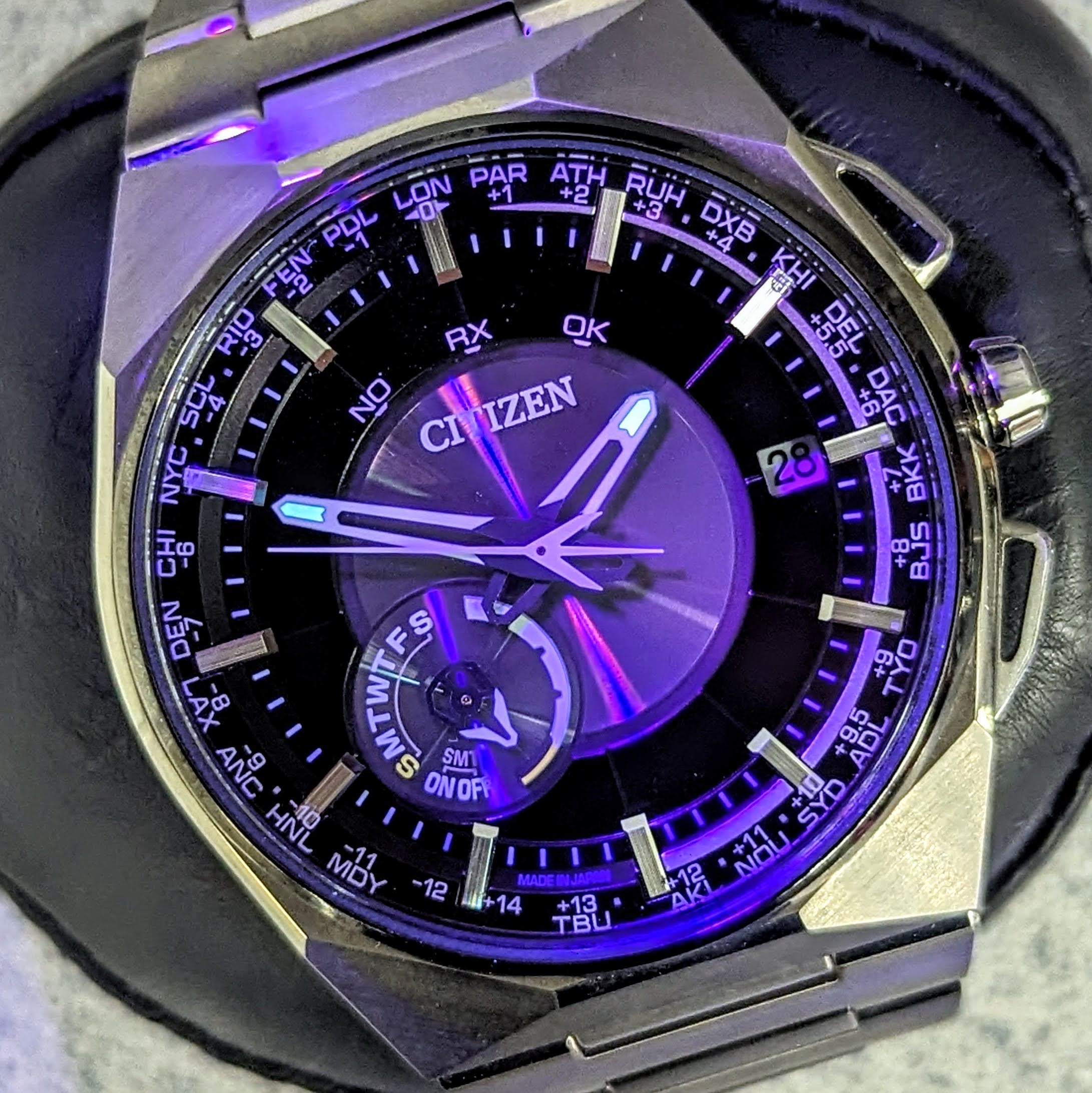 CITIZEN Eco-Drive Satellite Wave Wristwatch Super Titanium Case & Brac ...