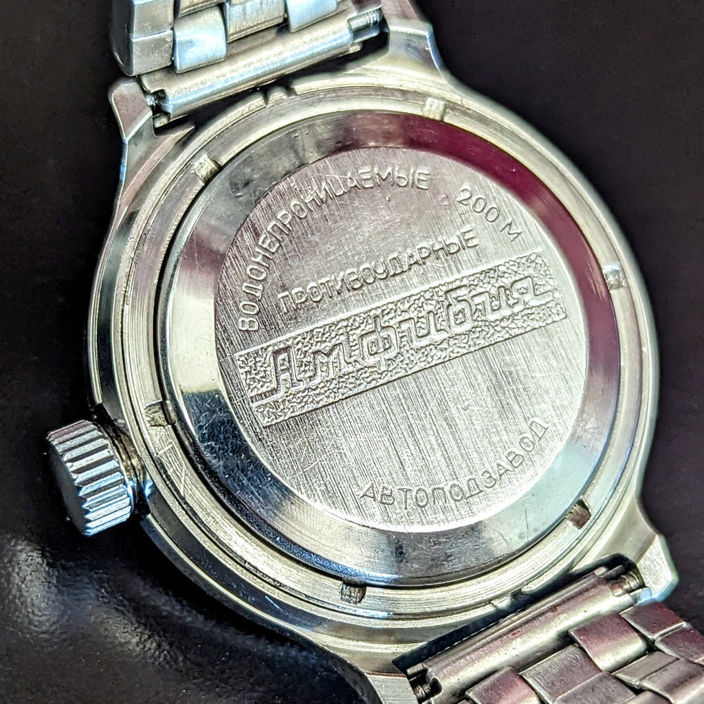 VOSTOK Sea Captain Amphibian Automatic Watch 200M Date Indicator Wrist ...