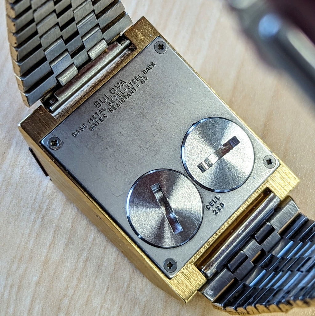 1977 BULOVA Computron Wristwatch Vintage Digital LED Watch CELL 228 ...