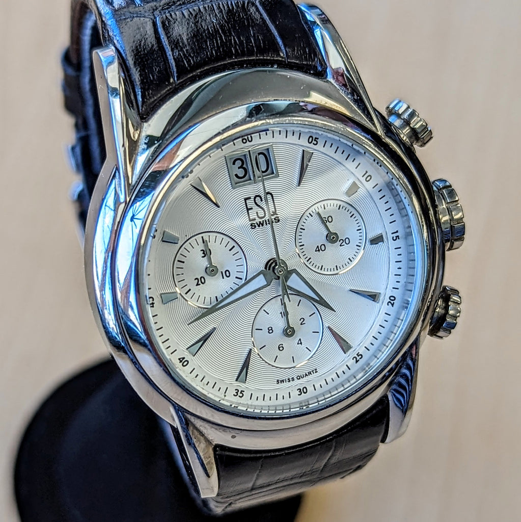 ESQ Swiss Chronograph Watch Date Indicator Ref. E5290 Quartz Wristwatc ...