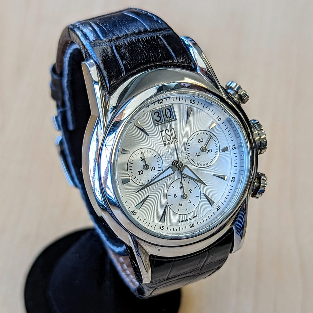 ESQ Swiss Chronograph Watch Date Indicator Ref. E5290 Quartz Wristwatc ...