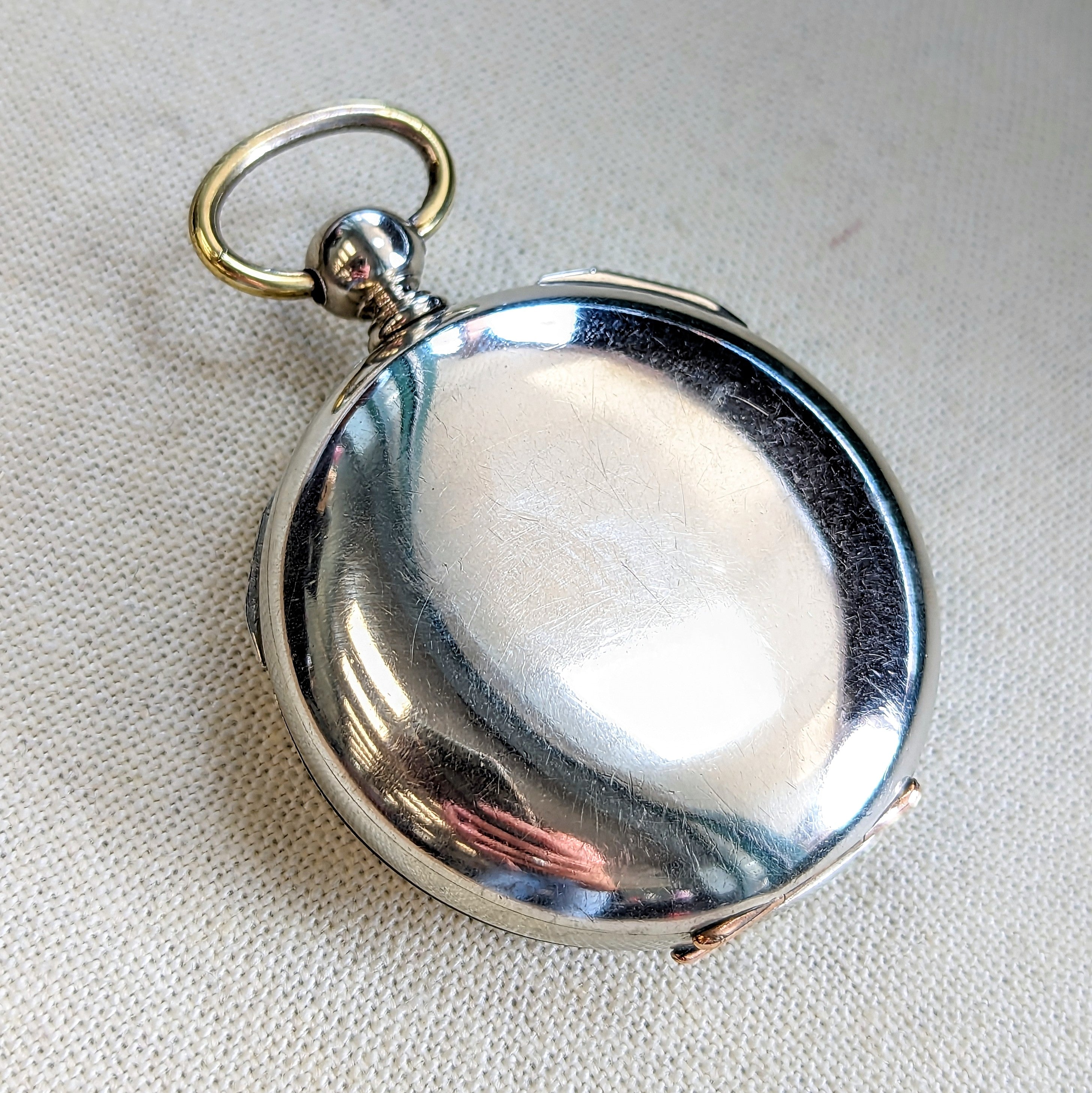RARE! 1900s Madison Watch Co. Pocket Watch 18s Openface Key Wind Silve ...