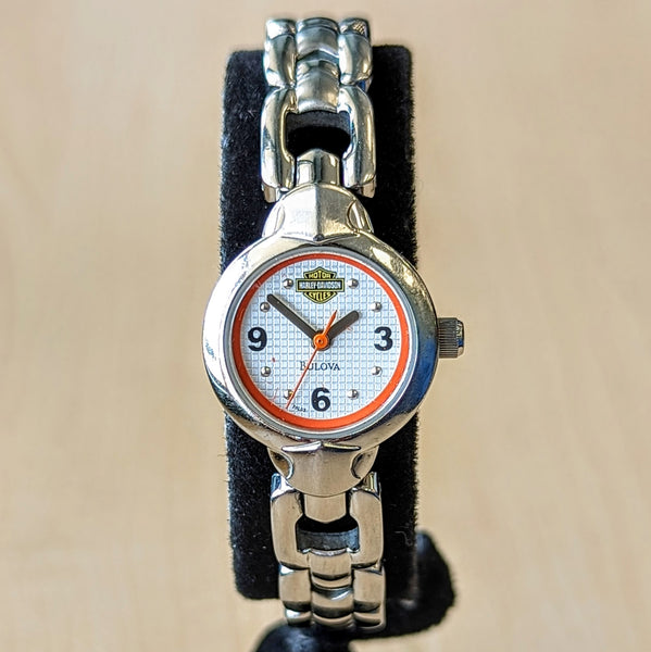 2002 Ladies HARLEY DAVIDSON Watch by Bulova 20mm - ALL S.S. Wristwatch ...