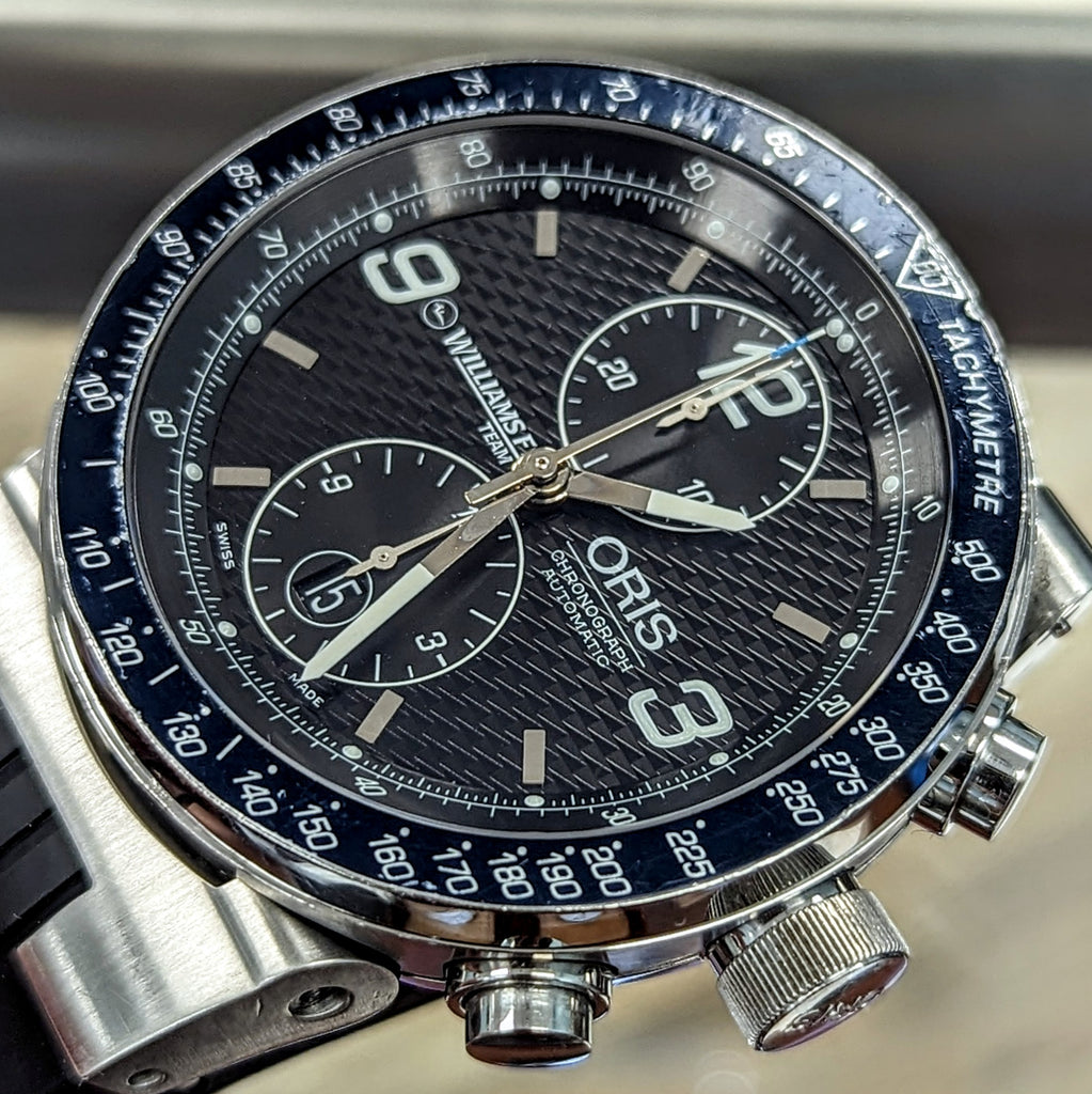 ORIS Williams F1 Team Chronograph 2004 Watch Automatic Display Back Wr ...