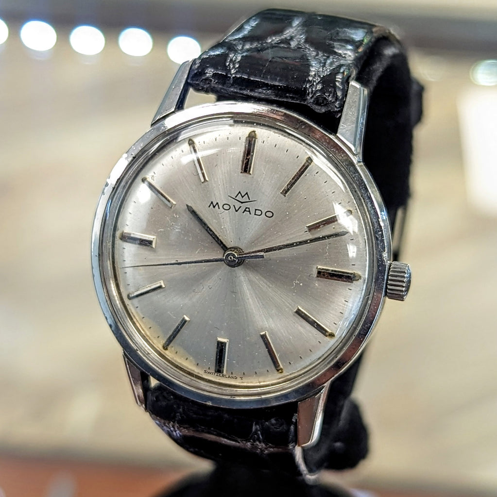 MOVADO Sub Sea Watch 17 Jewels Cal. 347 Vintage 33mm Wristwatch Round ...