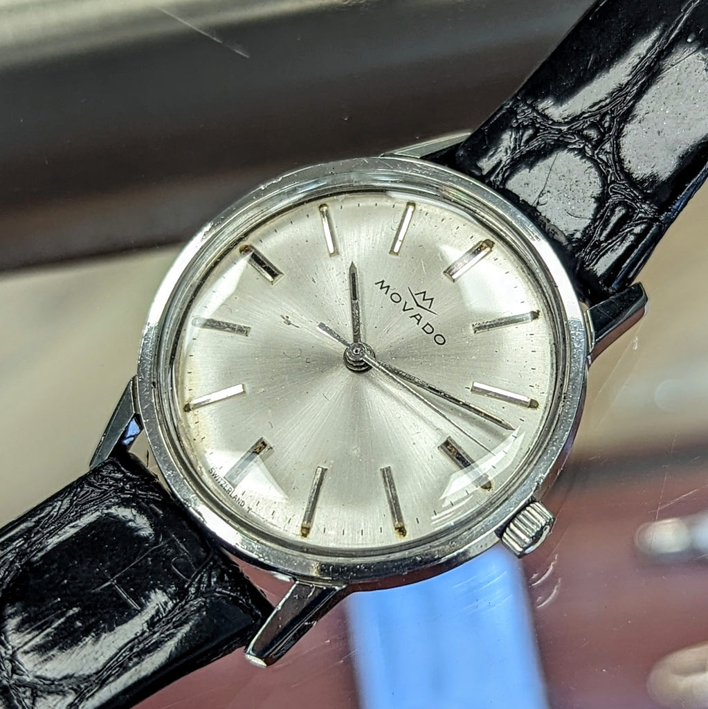 MOVADO Sub Sea Watch 17 Jewels Cal. 347 Vintage 33mm Wristwatch Round ...