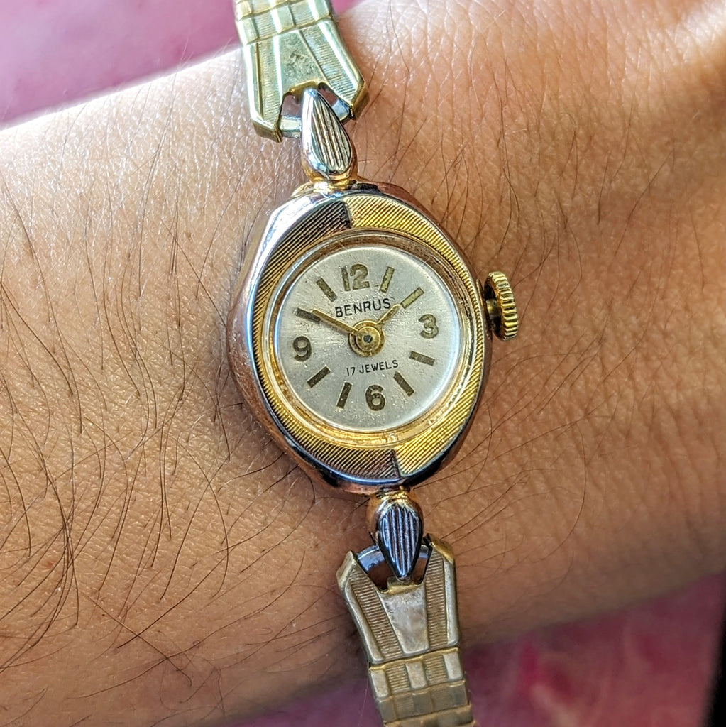 Vintage Ladies BENRUS Watch 17 Jewels Fancy Case and Lugs & Original F ...
