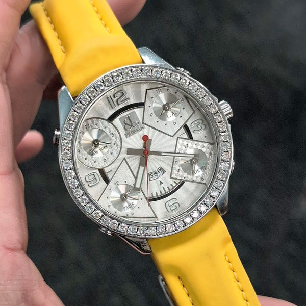 Jacob & Co. Five Time Zone Watch Diamond Bezel 47mm - Original Box & I ...
