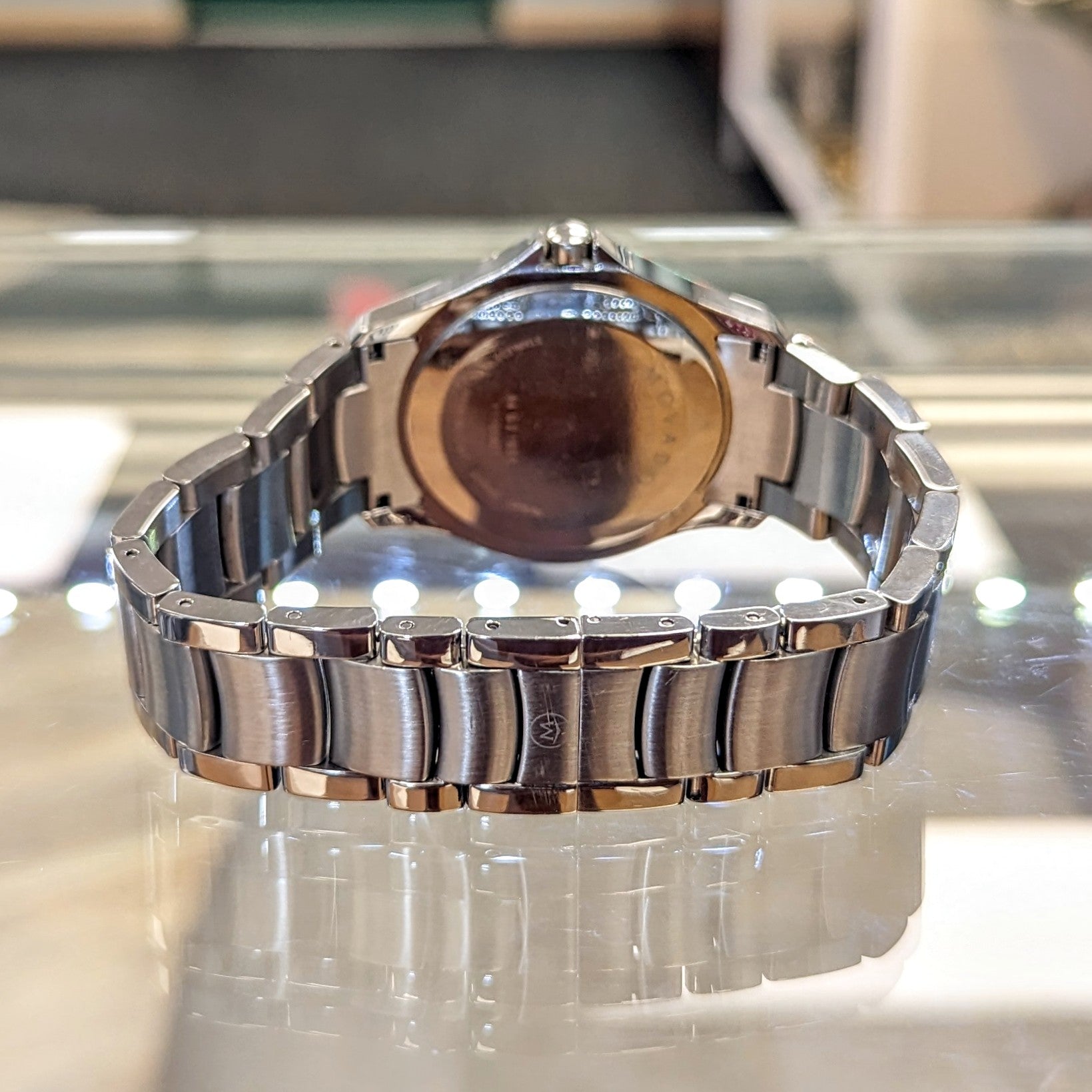 MOVADO Masino Watch 38mm Diamond Dial ALL Stainless Steel Wristwatch ...