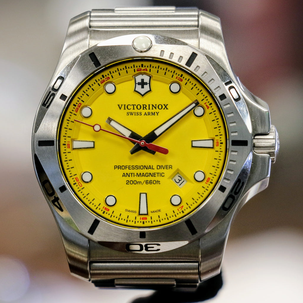 VICTORINOX Inox Professional Diver 200m Watch Ref. 241784 Yellow Dial ...