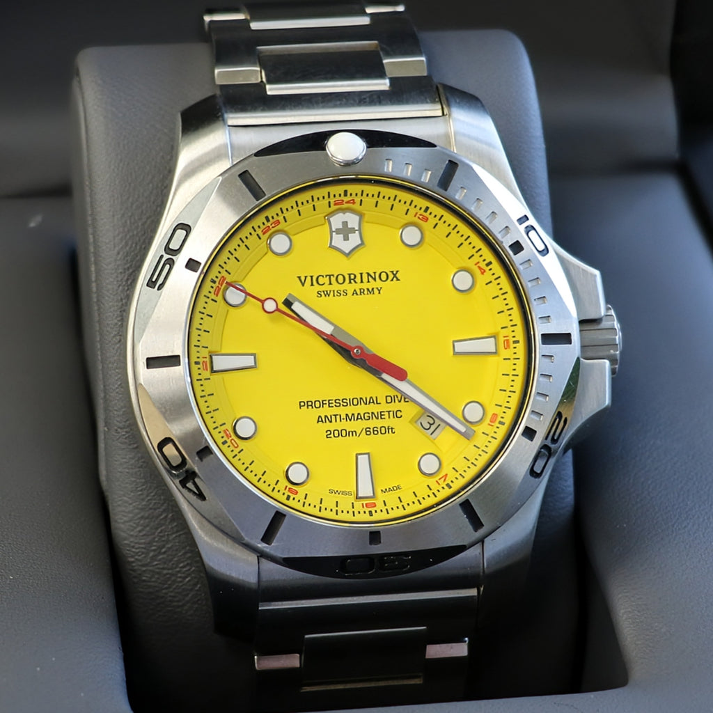 VICTORINOX Inox Professional Diver 200m Watch Ref. 241784 Yellow Dial ...