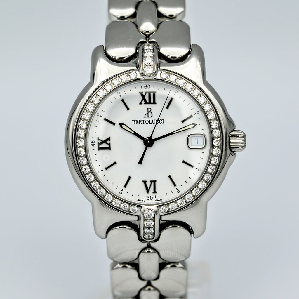 BERTOLUCCI Vir Watch Diamond Bezel 35mm S.S. Wristwatch – SECOND HAND ...