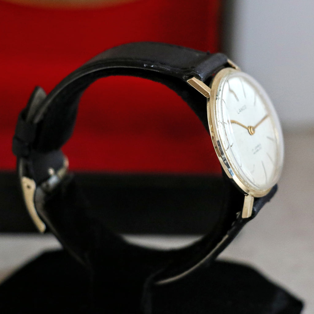 LANCO Watch 14K GOLD 17 Jewels Incabloc Swiss Manual Wristwatch - In B ...