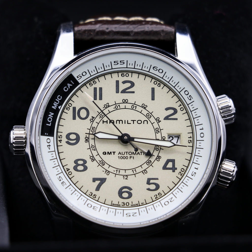 HAMILTON Khaki Skymaster Pilot GMT Automatic Wristwatch Swiss Original ...