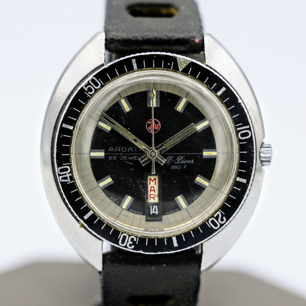 Vintage ARDATH “D Diver” Automatic Watch 25 Jewels Swiss Wristwatch ...