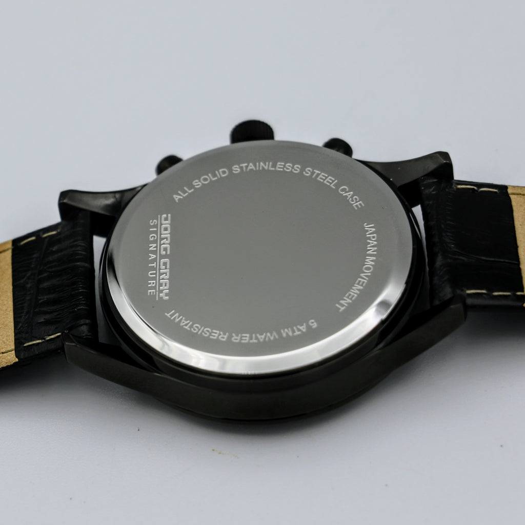 JORG GRAY Signature Chronograph Wristwatch Tachymeter Anti-Reflective ...