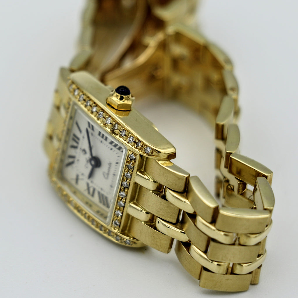 Arte d'Oro Ladies Wristwatch 18k Yellow Gold Diamond Bezel Swiss Movem ...