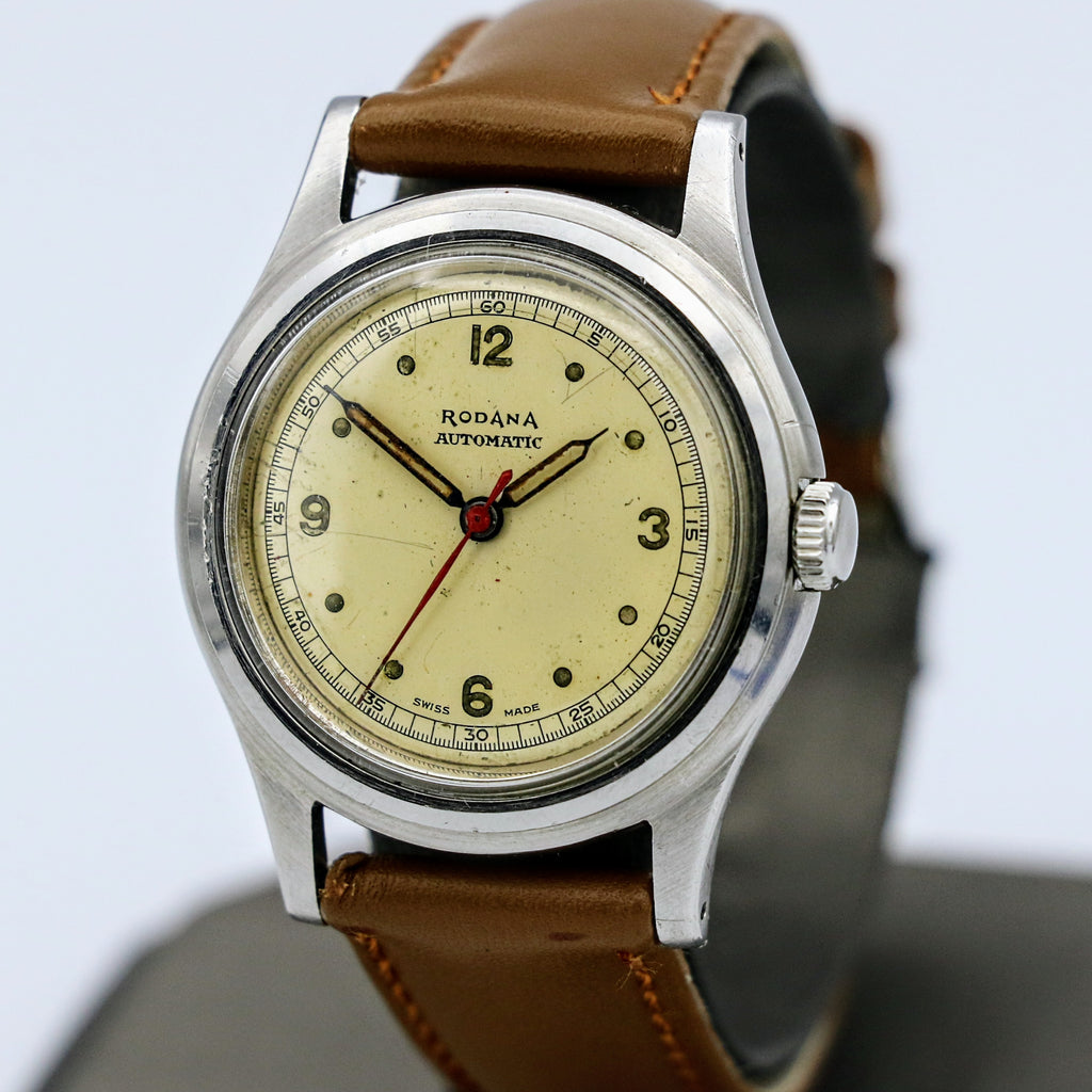 Vintage RODANA SWISS Automatic Wristwatch Waterproof Antimagnetic Shoc ...