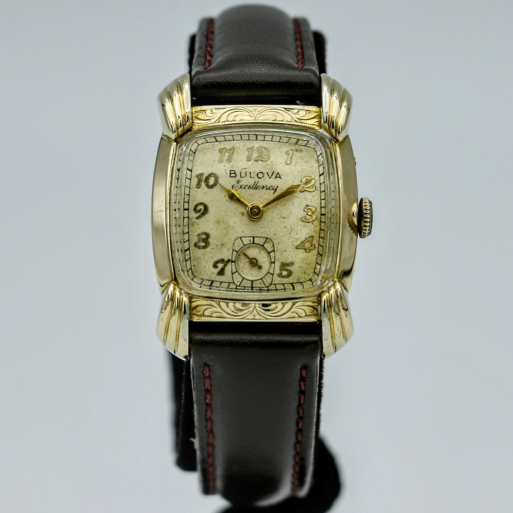 1950 BULOVA His Excellency QQ Wristwatch USA Cal 10BM 21 Jewels Vintag ...